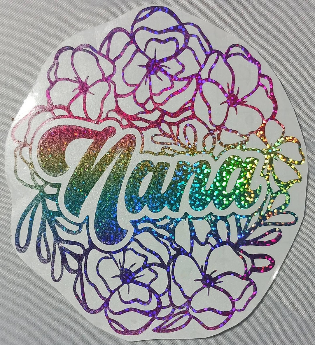 Nana Decal Rainbow Holographic Decal Graphics Car Decal - Etsy