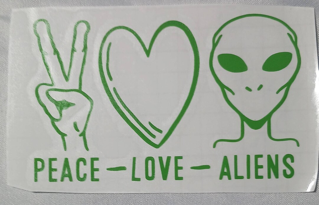Peace Love Aliens Decal Graphics Car Decal Sticker - Etsy