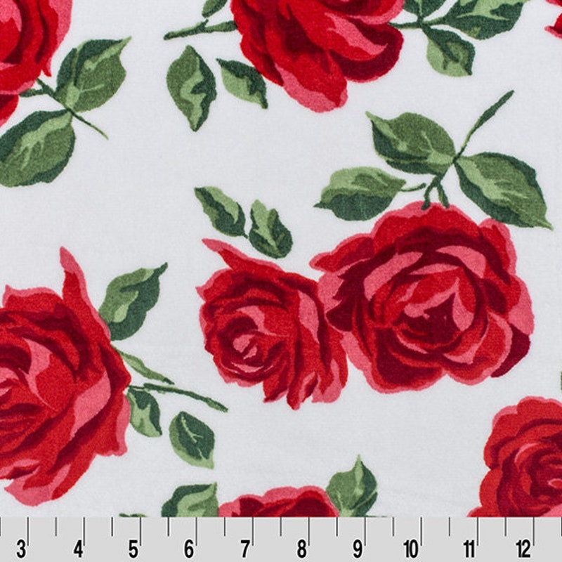 Red Rose Fabric - Etsy