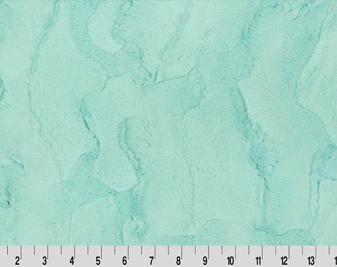 Luxe Cuddle Hide Sea Glass by the Yard, Shannon Fabrics Minky Light ...