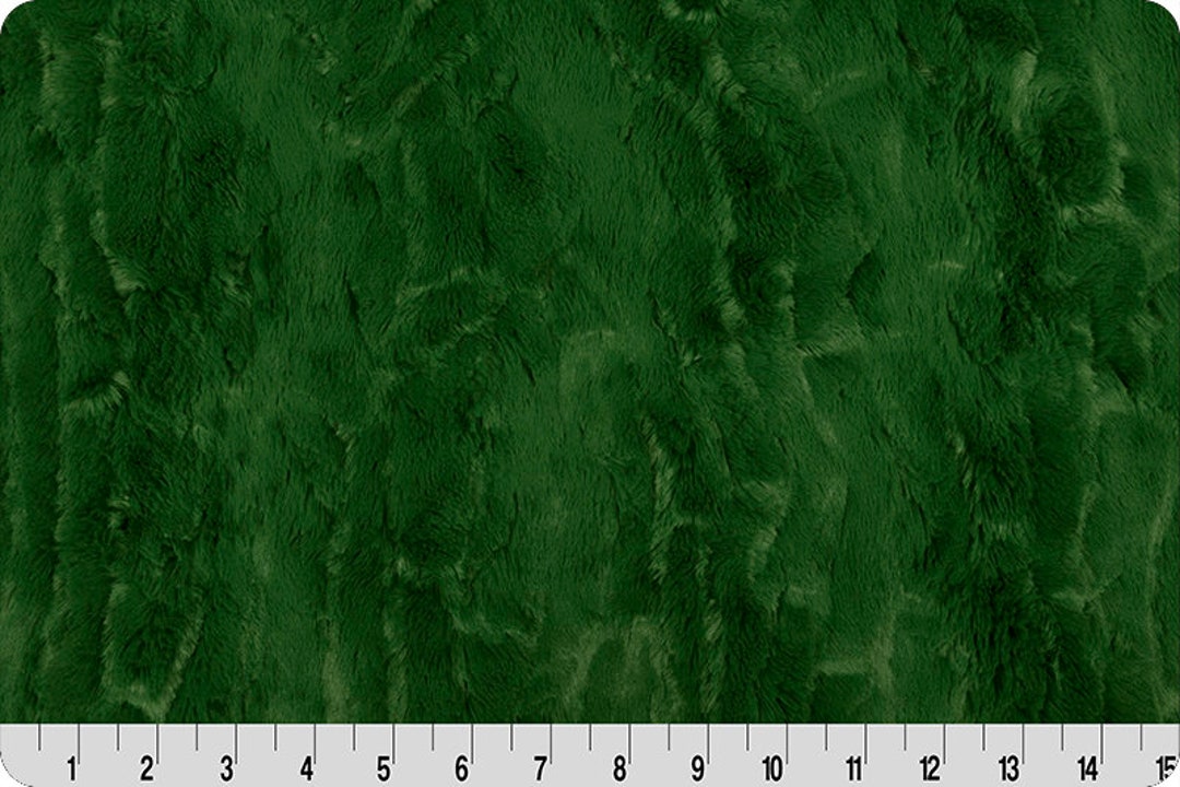 Luxe Cuddle Glacier Evergreen by the Yard, Shannon Fabrics Minky Green ...