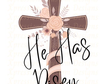 He Has Risen Downloadable Prints Easter Printable - Etsy