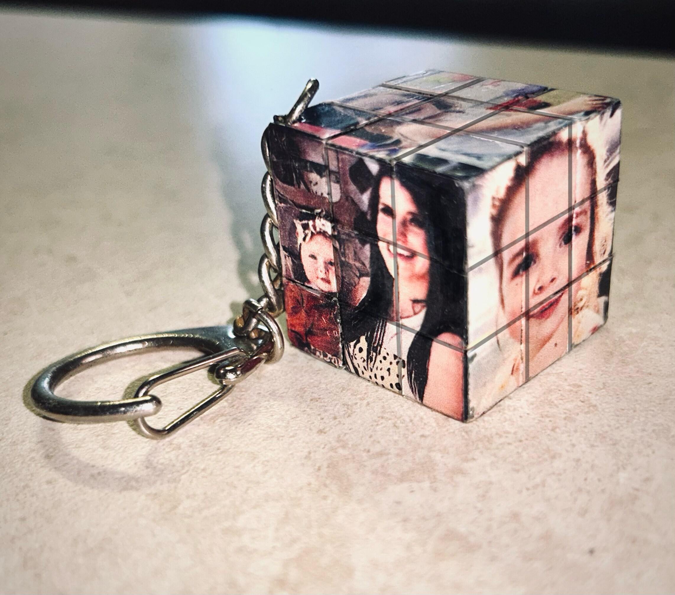 Photo Cube Keyring - Hard Enamel Rubiks Key Chain - Personalised ...