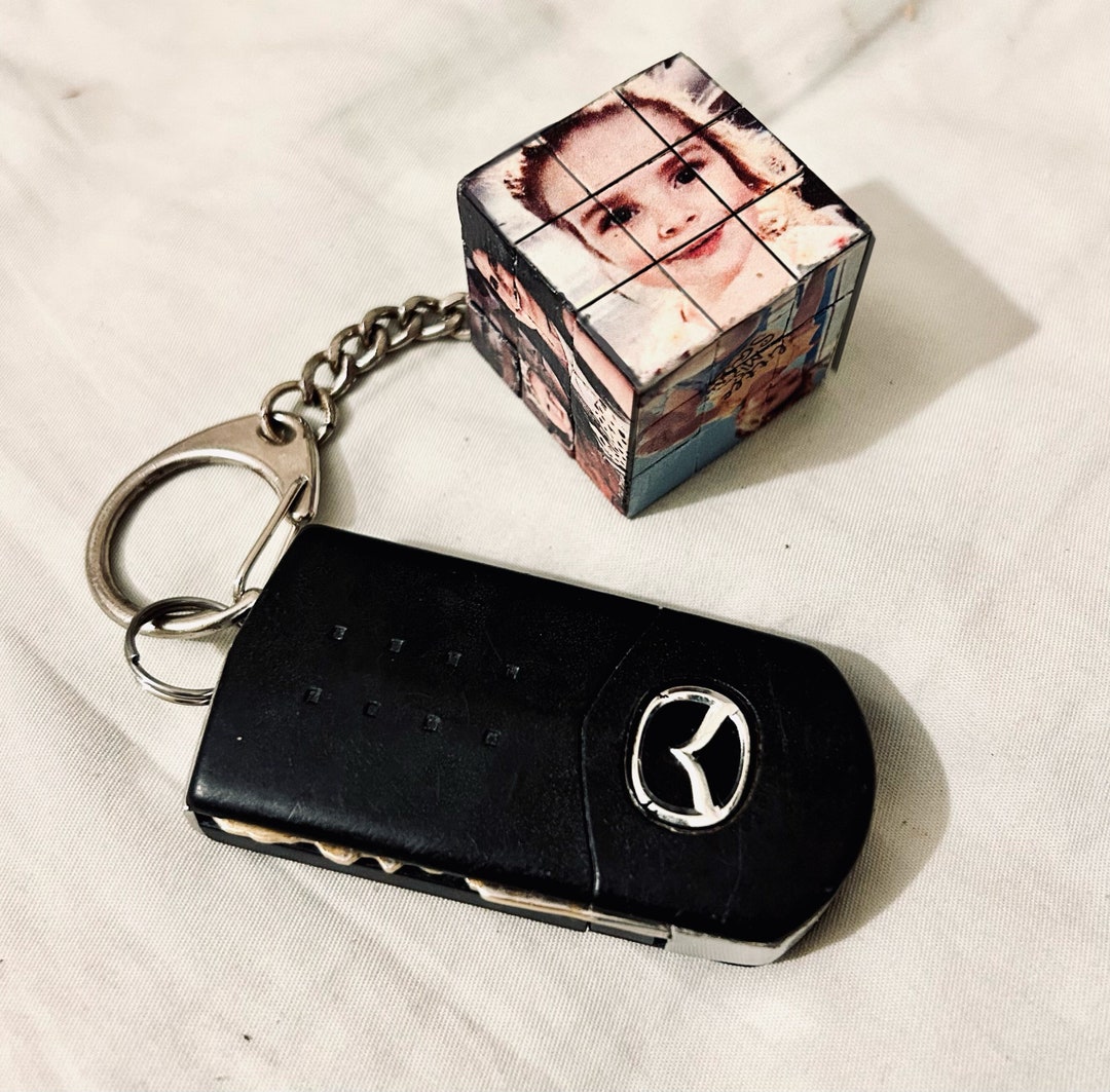 Photo Cube Keyring - Hard Enamel Rubiks Key Chain - Personalised ...
