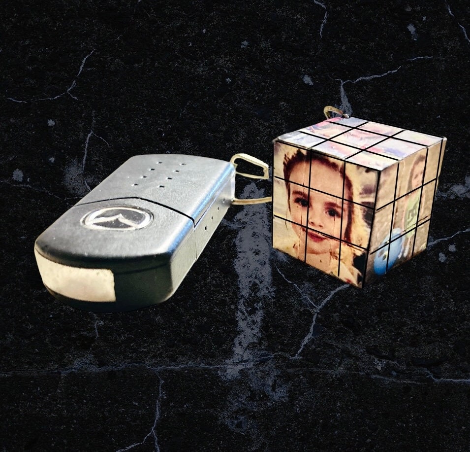 Photo Cube Keyring - Hard Enamel Rubiks Key Chain - Personalised ...