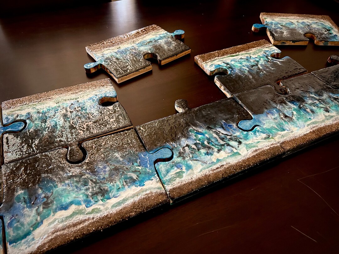 10 Piece Serving Set Versatile Cheese Platter Board Puzzle - Etsy