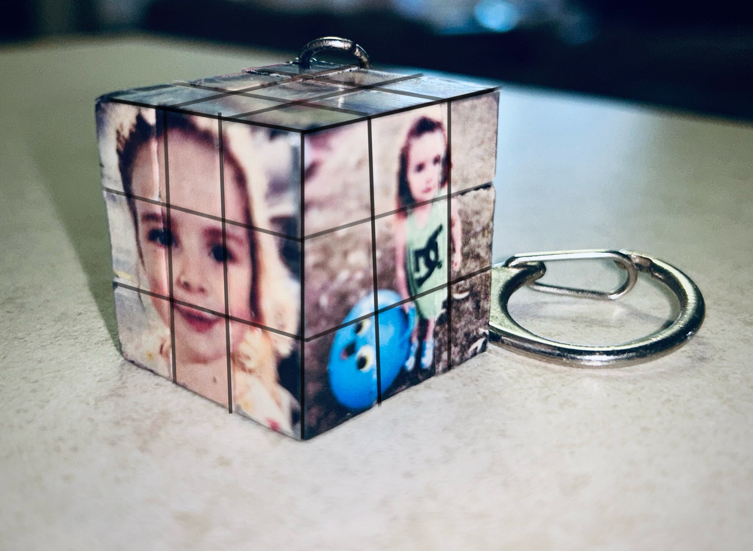 Photo Cube Keyring - Hard Enamel Rubiks Key Chain - Personalised ...