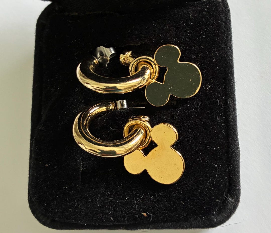 Mickey Mouse Hoop Earrings - Etsy