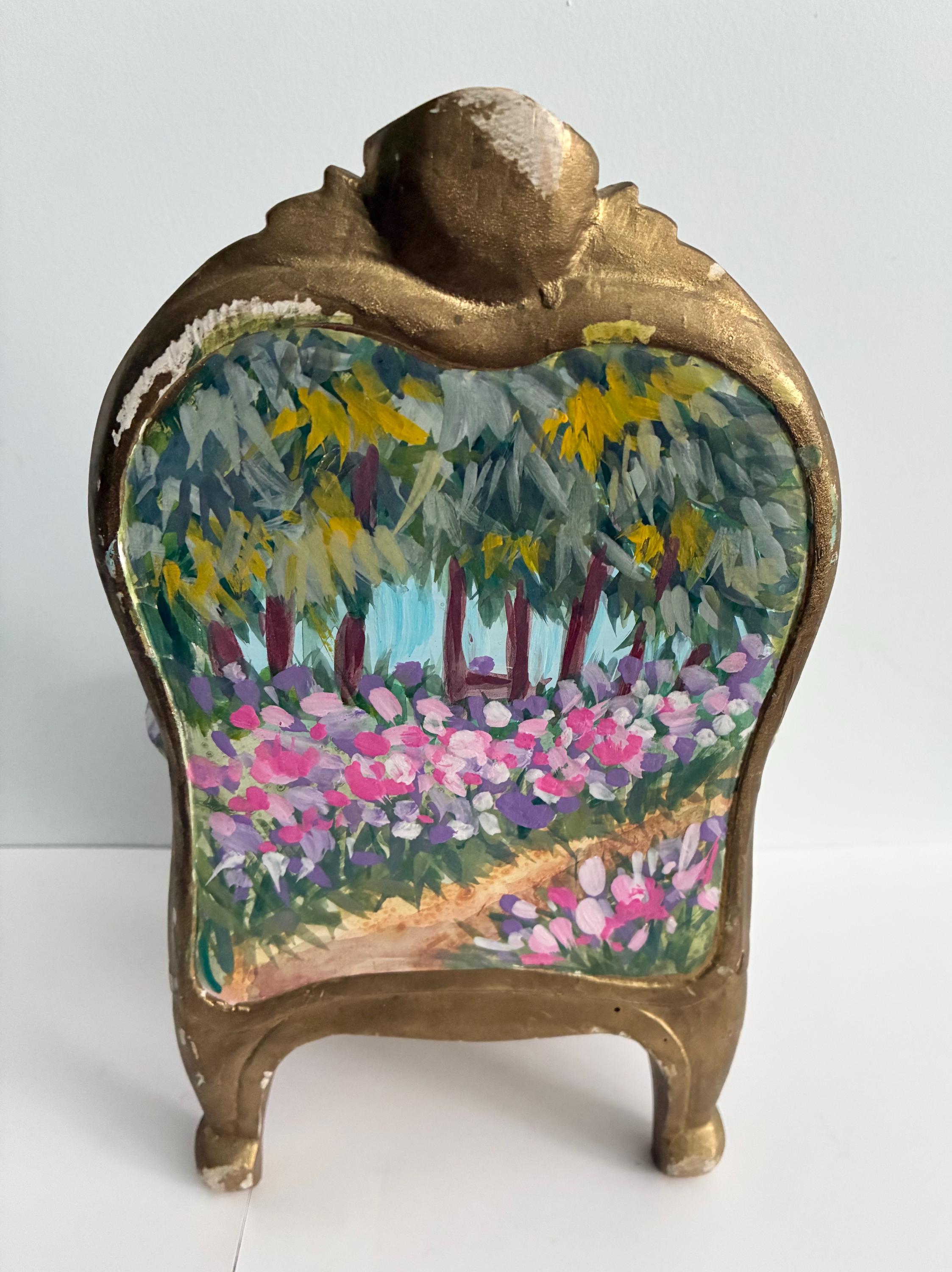 Vintage Painted Monet Inspired Miniature Chair - Etsy