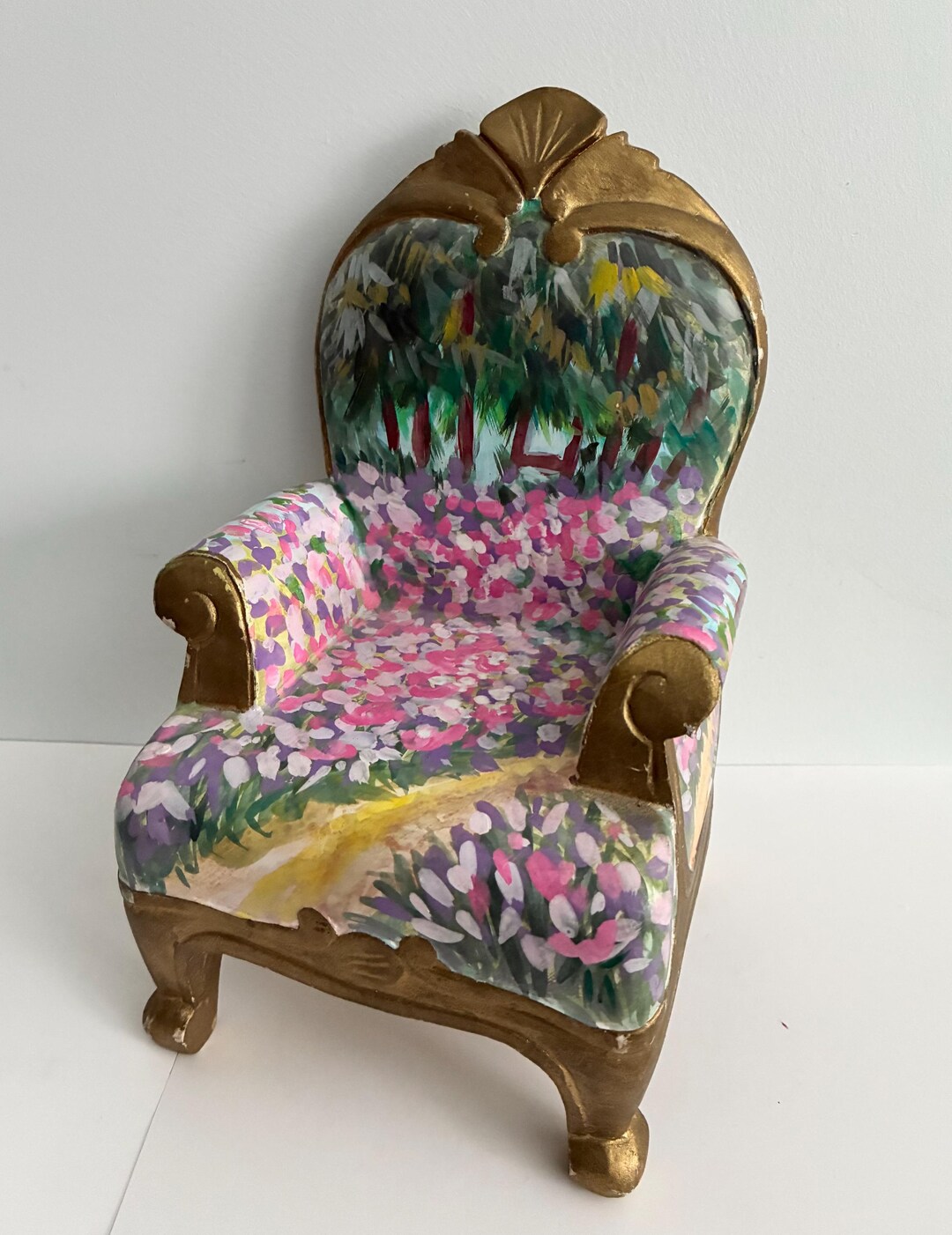 Vintage Painted Monet Inspired Miniature Chair - Etsy