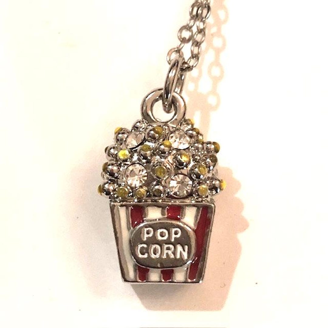 Popcorn Pendant - Popcorn Necklace With Chain - Etsy
