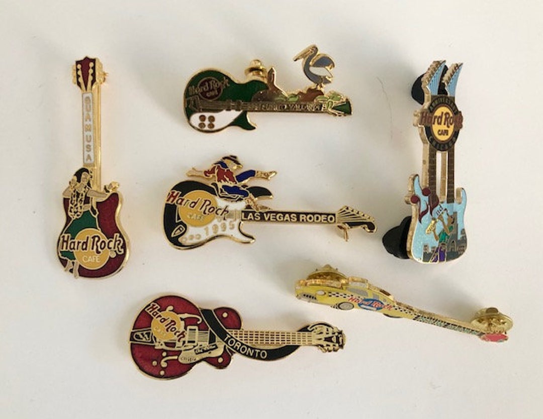 Vintage Hard Rock Cafe Guitar Pins - Etsy