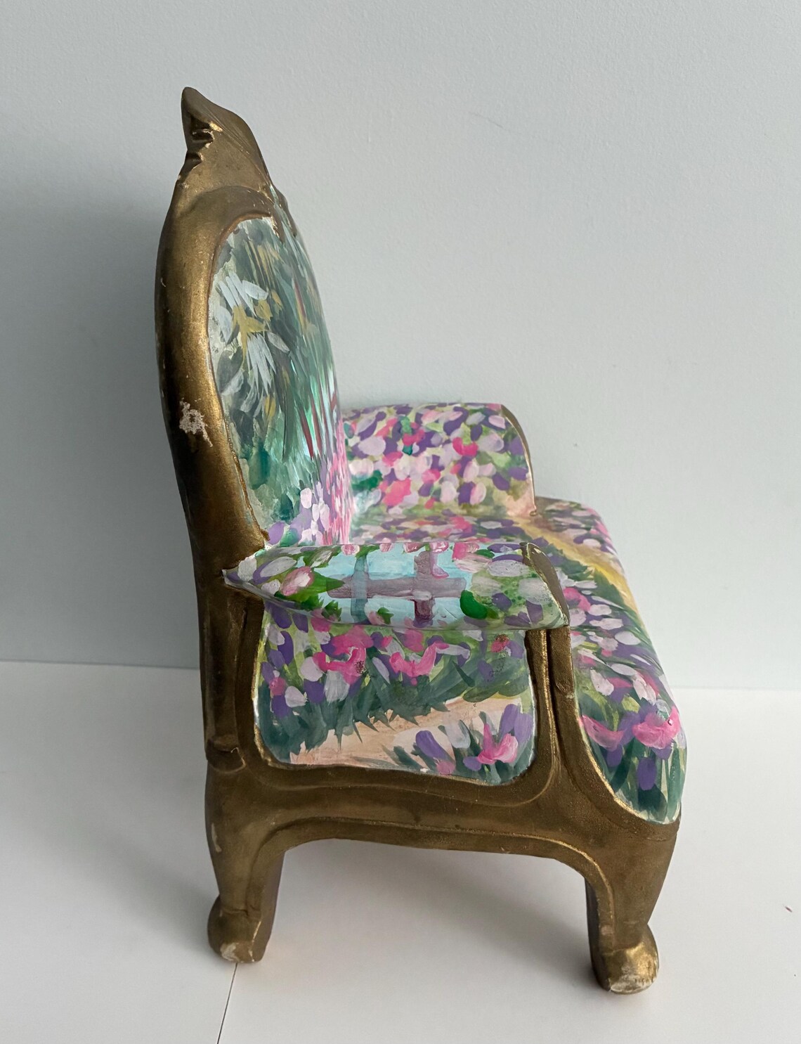 Vintage Painted Monet Inspired Miniature Chair - Etsy