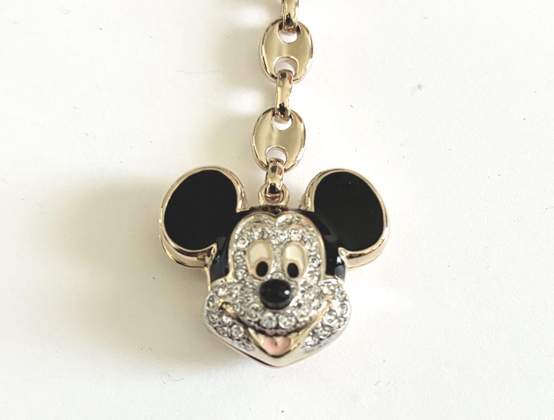 Mickey Mouse Key Chain With Rhinestones - Etsy