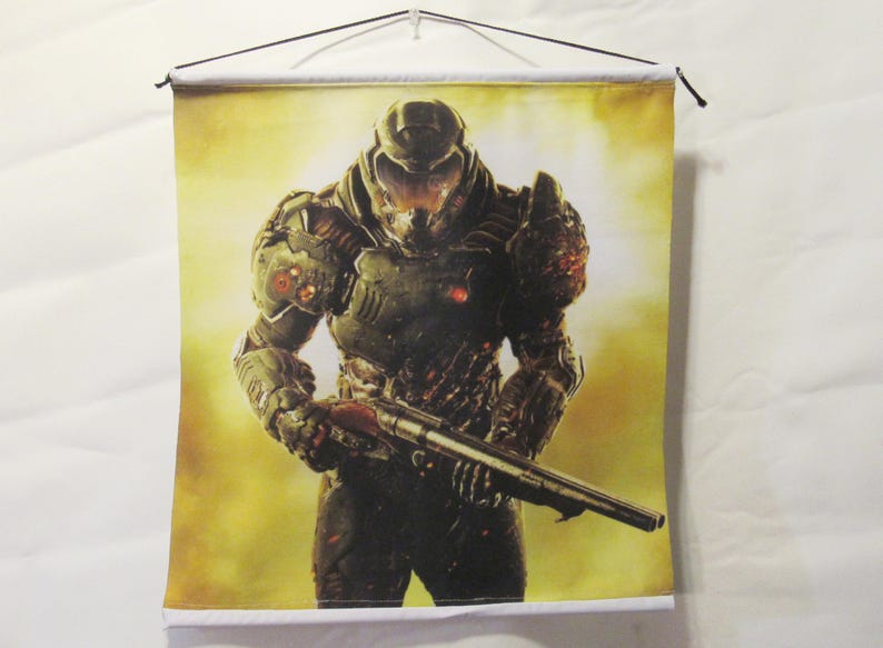 Doom 2016 Doom Slayer Fabric Poster - Etsy