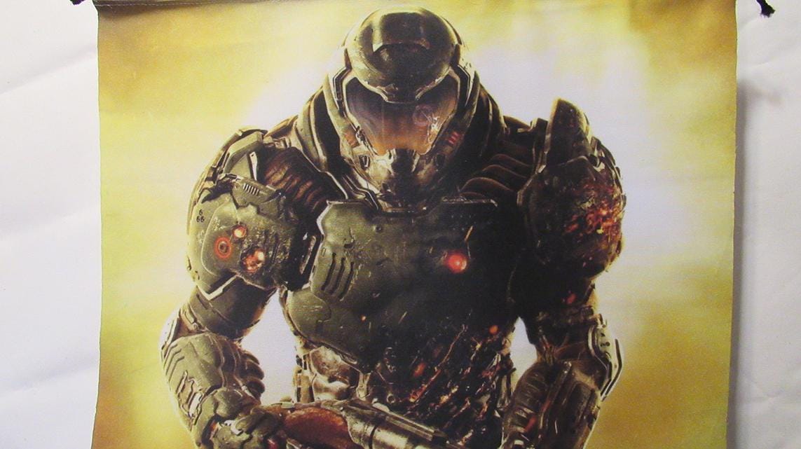 Doom 2016 Doom Slayer Fabric Poster - Etsy