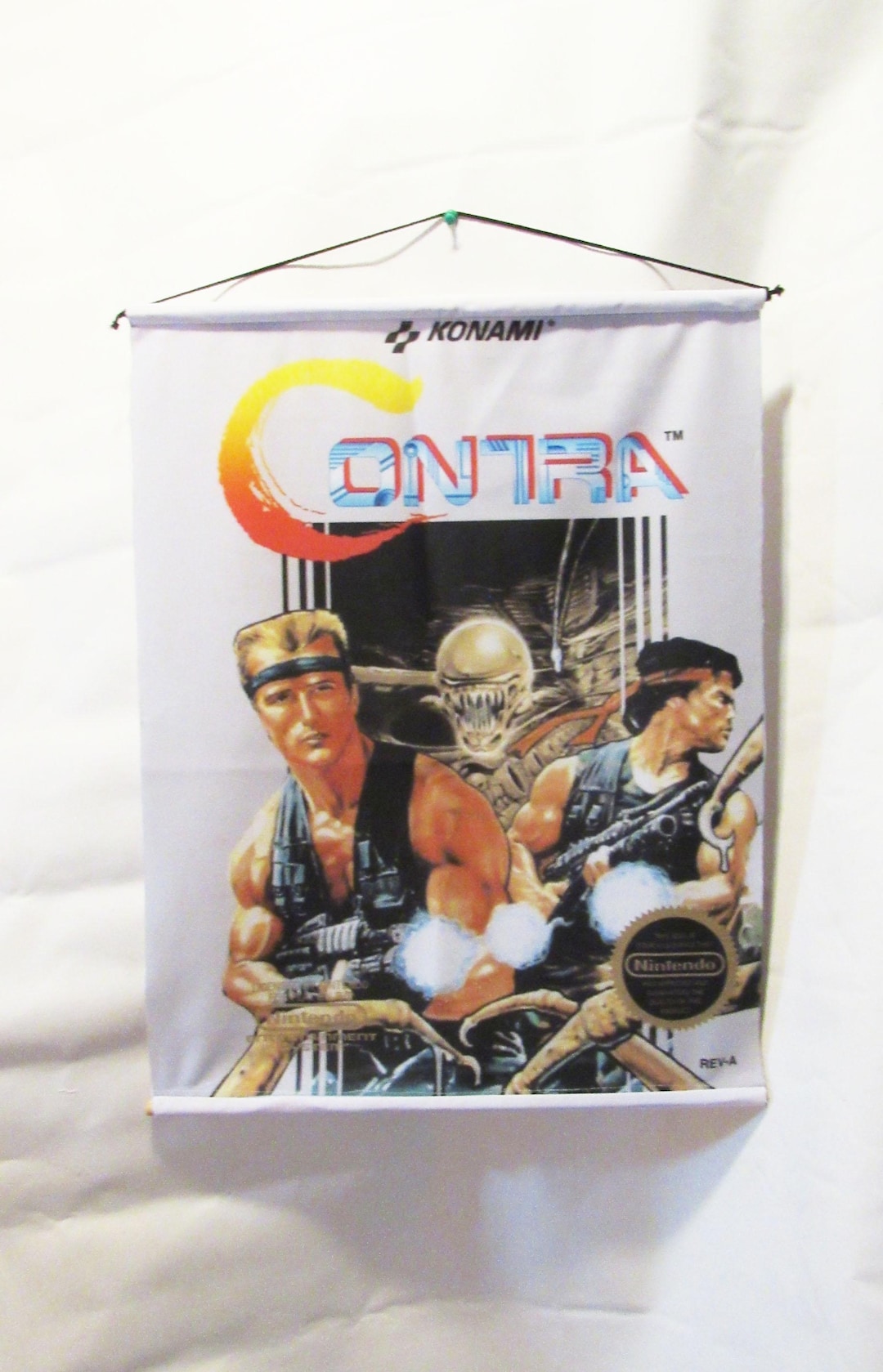 Contra Retro Nes Video Game Cover Fabric Poster - Etsy