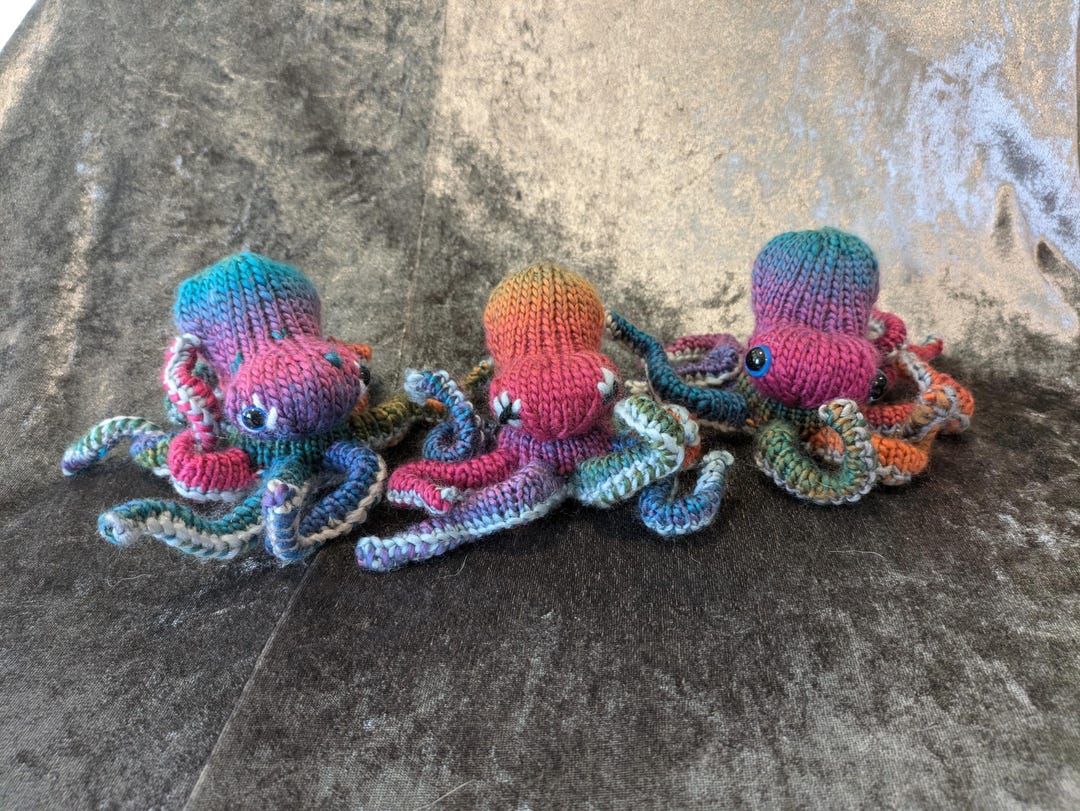 Custom Hand Knit Octopus Toy - Unique, Cute Amigurumi Knit Plushies ...