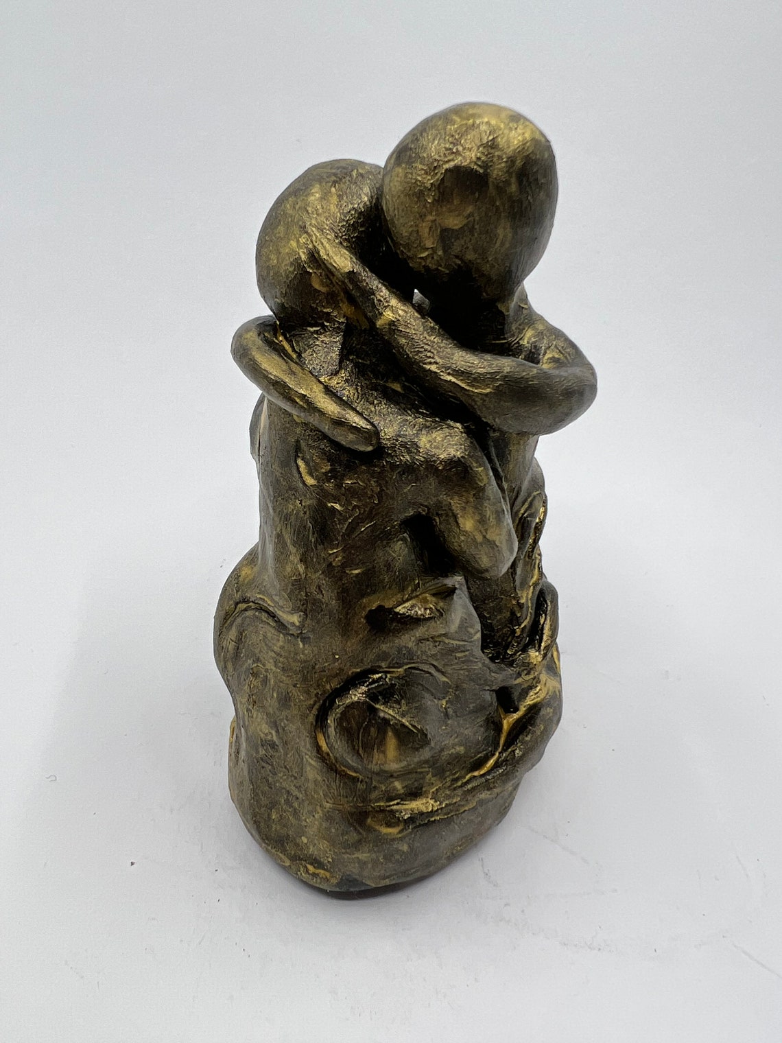 Gold Hugging Figurines to Be Fully Known and Loved Baked Clay Statue ...