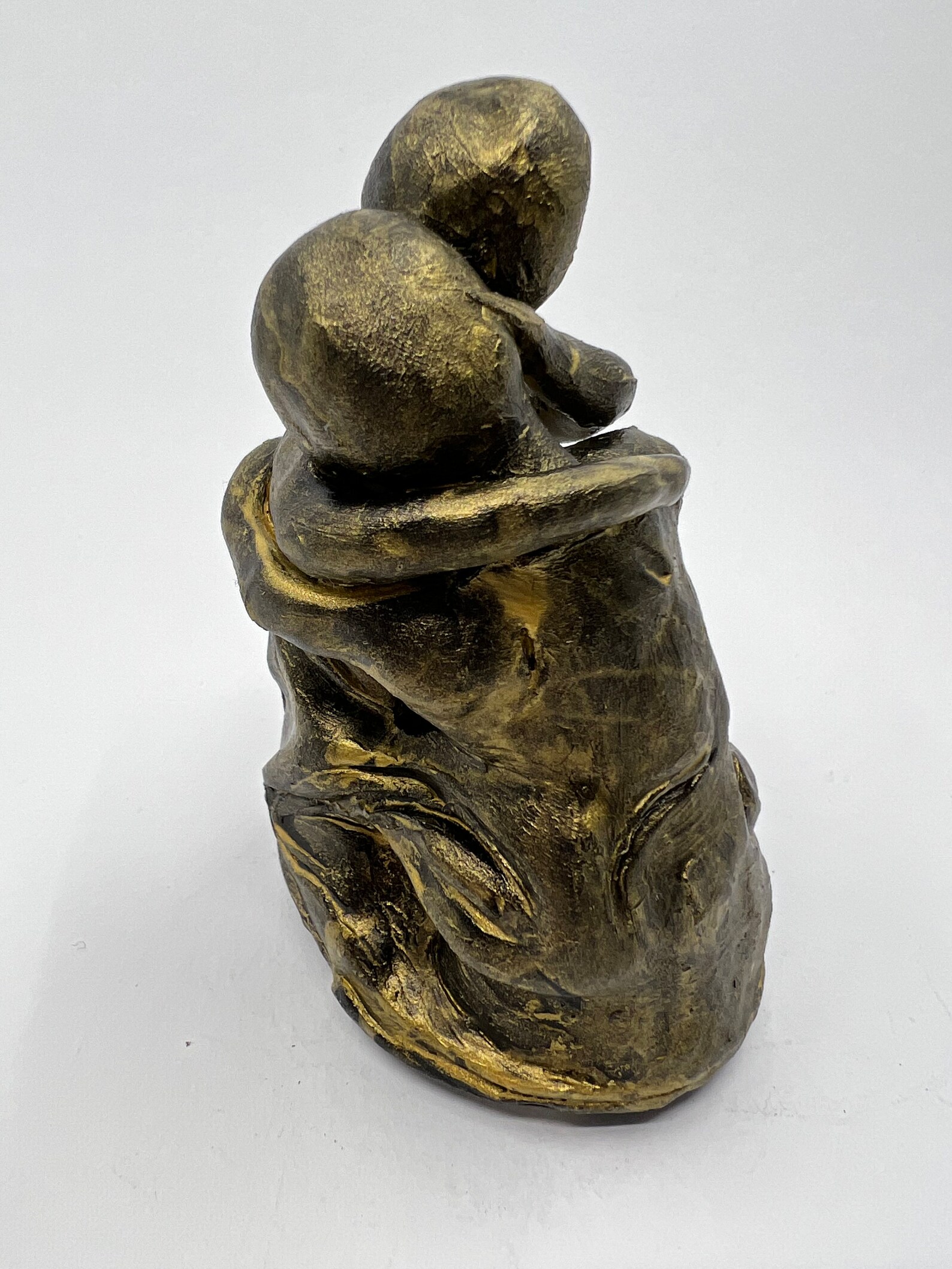 Gold Hugging Figurines to Be Fully Known and Loved Baked Clay Statue ...