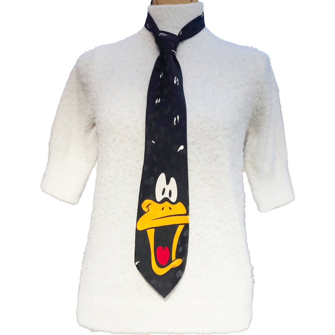 Vintage 1990s Daffy Duck Eyes Looney Toons Silk Necktie - Etsy