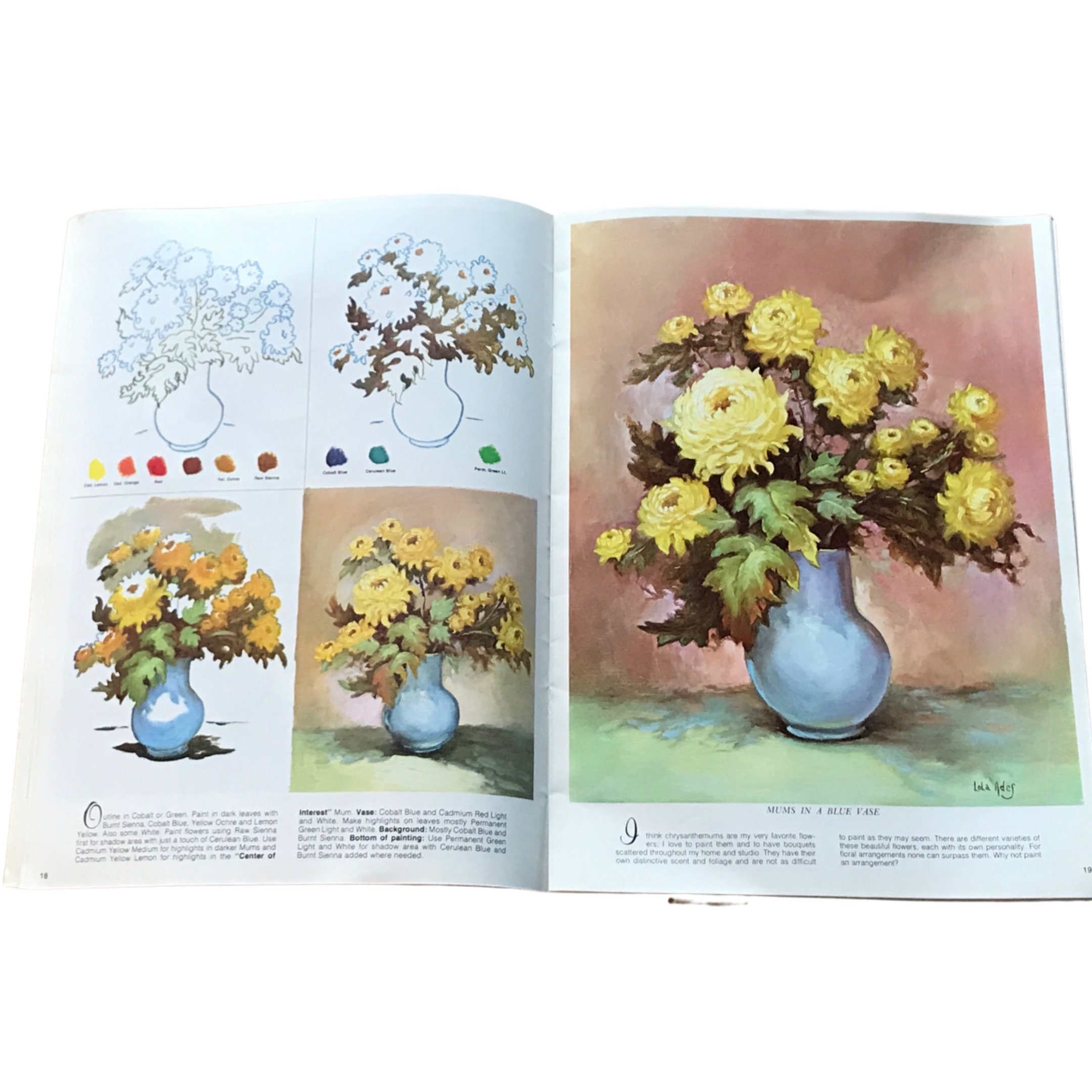 Vintage 1980s Walter Foster Art Books "how To" Series #157, “flowers ...