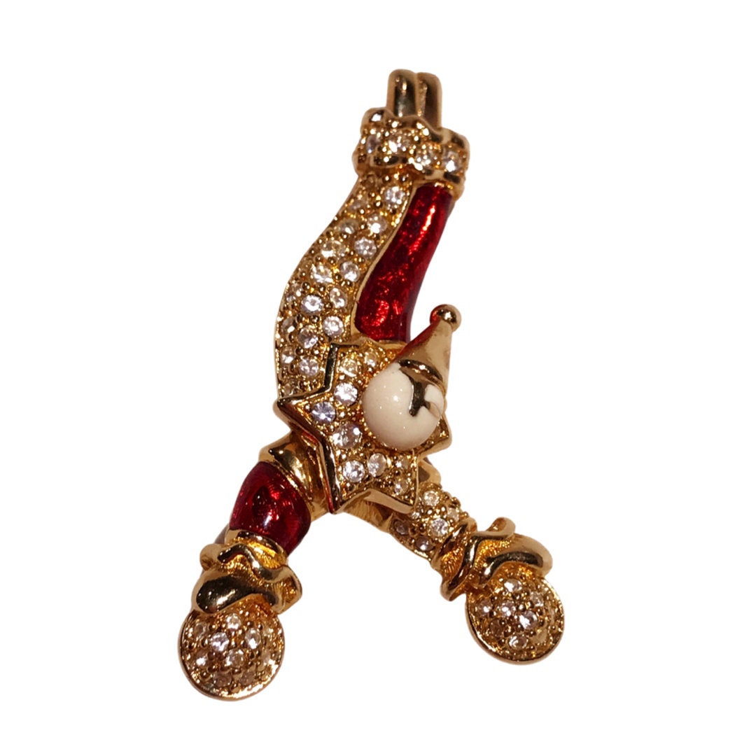 Rare Vintage 1980s/1990s Swarovski Circus Acrobat Brooch - Etsy