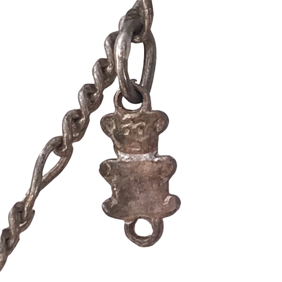Vintage Italian Sterling Silver Teddy Bear Charm Brac… - Gem