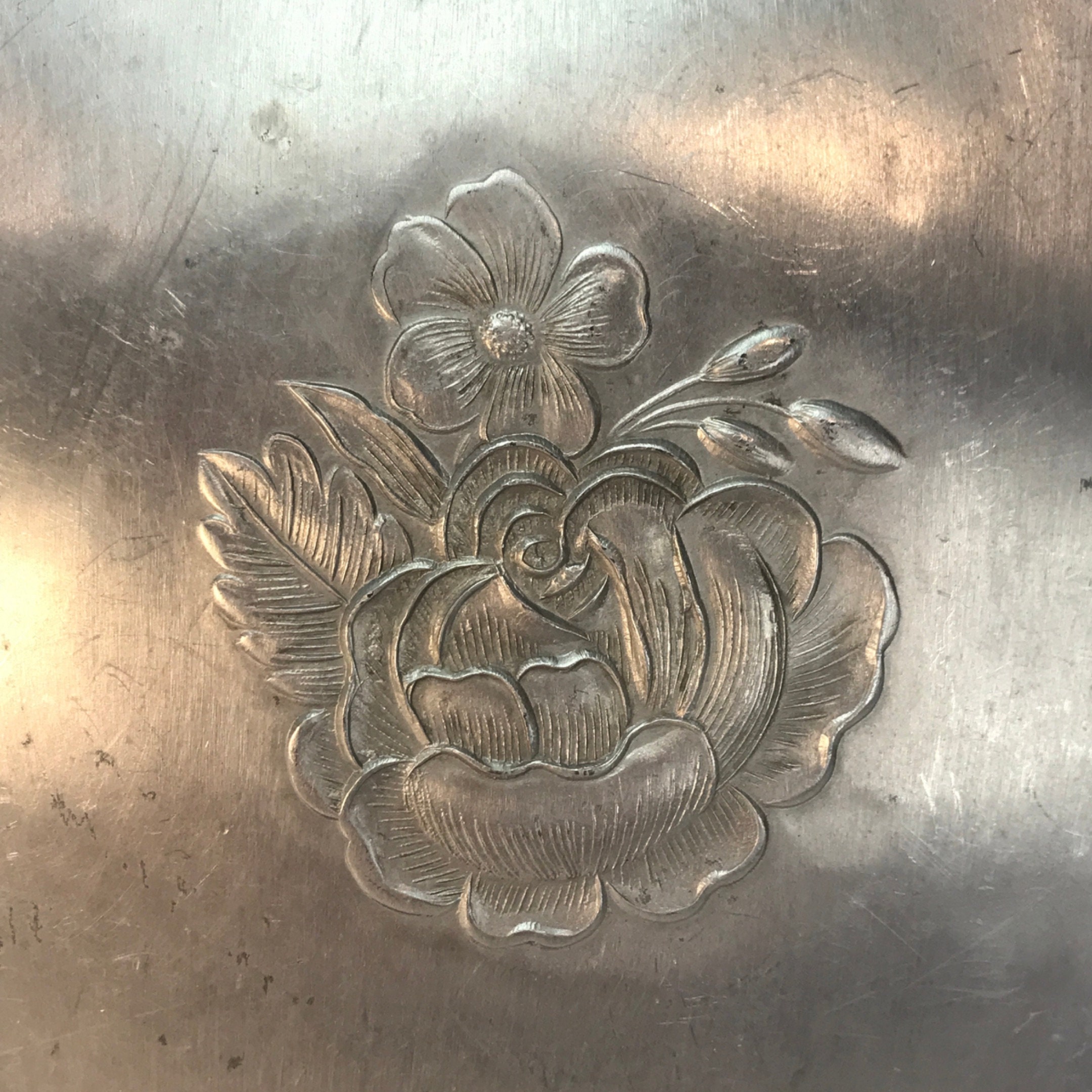 Vintage 50’s Everlast Hand-forged Hammered Aluminum Round Silent Butler ...