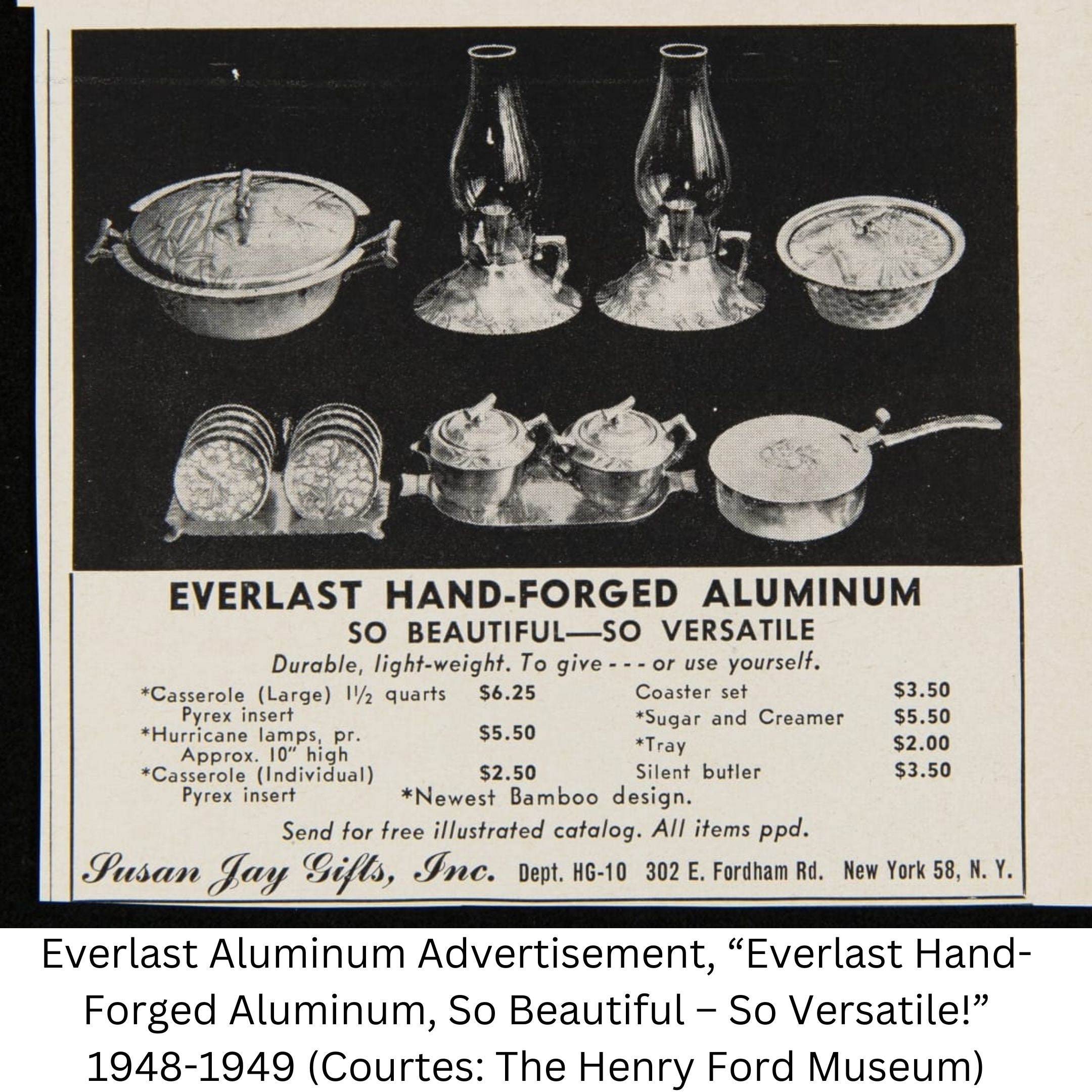 Vintage 50’s Everlast Hand-forged Hammered Aluminum Round Silent Butler ...