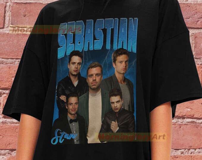 Sebastian Stan T Shirt Tee Women Birthday Gifts Anniversary Black ...