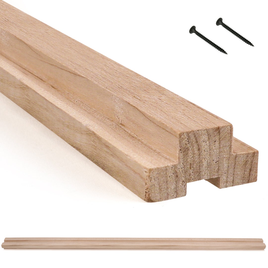 20 Inch U-shaped Vintage Wood Drawer Slide, Center Guide Track, Cut to ...