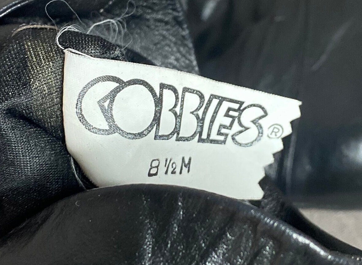 1970s Black Leather Boots by Cobbies Size 8.5 Womens - Etsy
