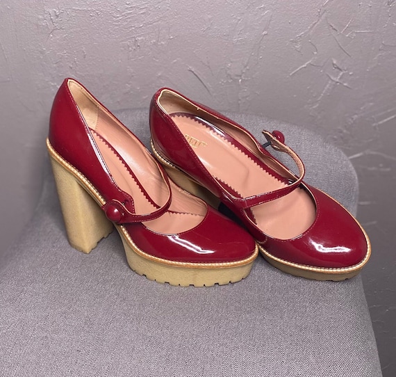 VALENTINO RED Candy Apple Red Patent Leather Mary Jan… - Gem