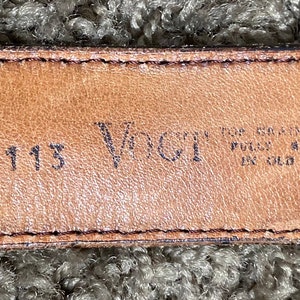 1980's Brown Tooled Leather Belt From Vogt Size 40 - Etsy