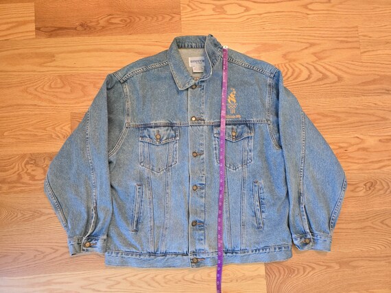 1996 Atlanta Olympics Denim Trucker Jacket Size XL Vi… - Gem
