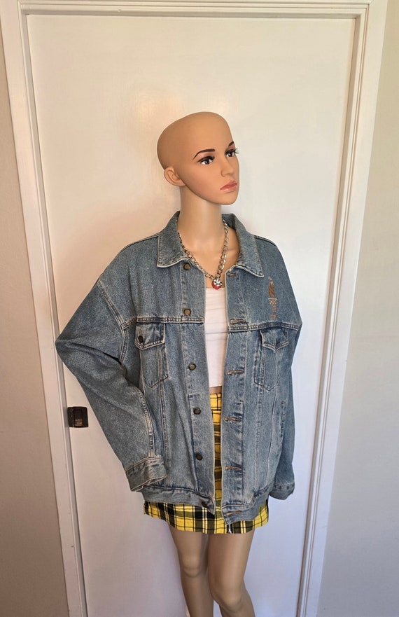 1996 Atlanta Olympics Denim Trucker Jacket Size XL Vi… - Gem