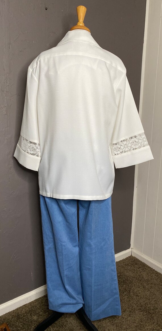 1970's Iolani Beau Tiki White Hawaiian Wedding Shirt … - Gem