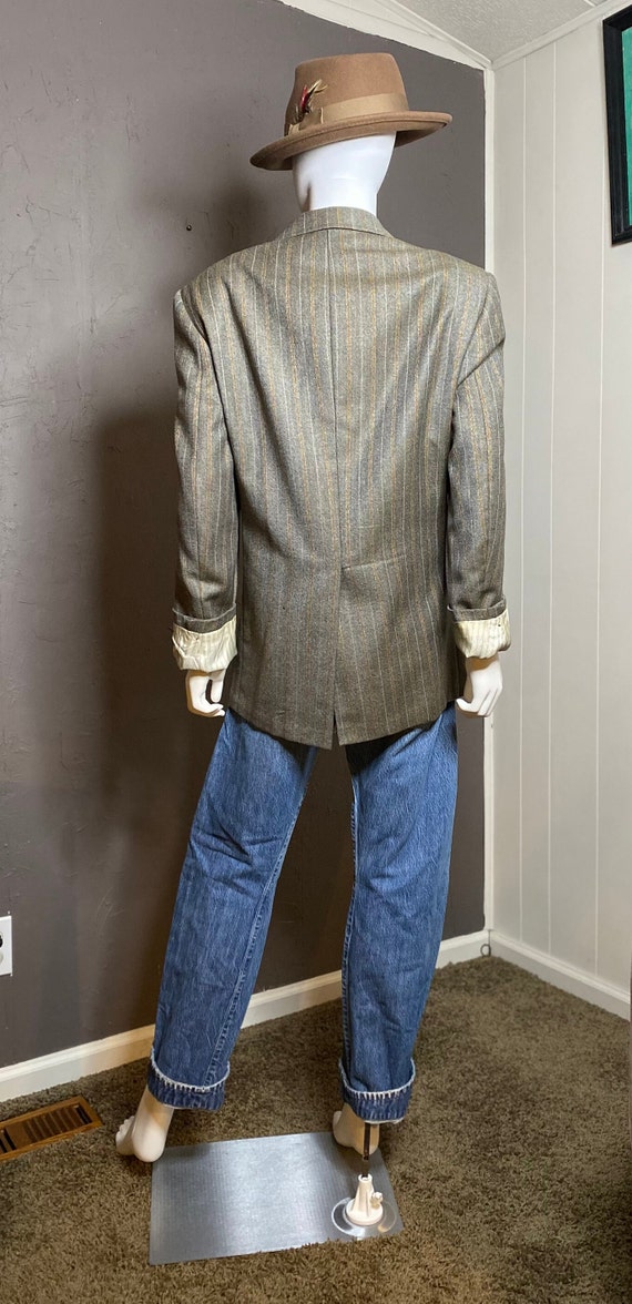 1960'sTweed Striped MOD Men’s Blazer by Sterling & Hu… - Gem