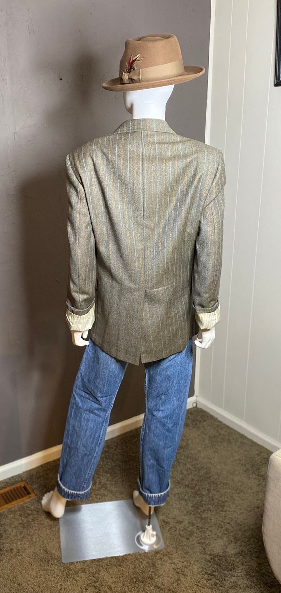 1960'sTweed Striped MOD Men’s Blazer by Sterling & Hu… - Gem