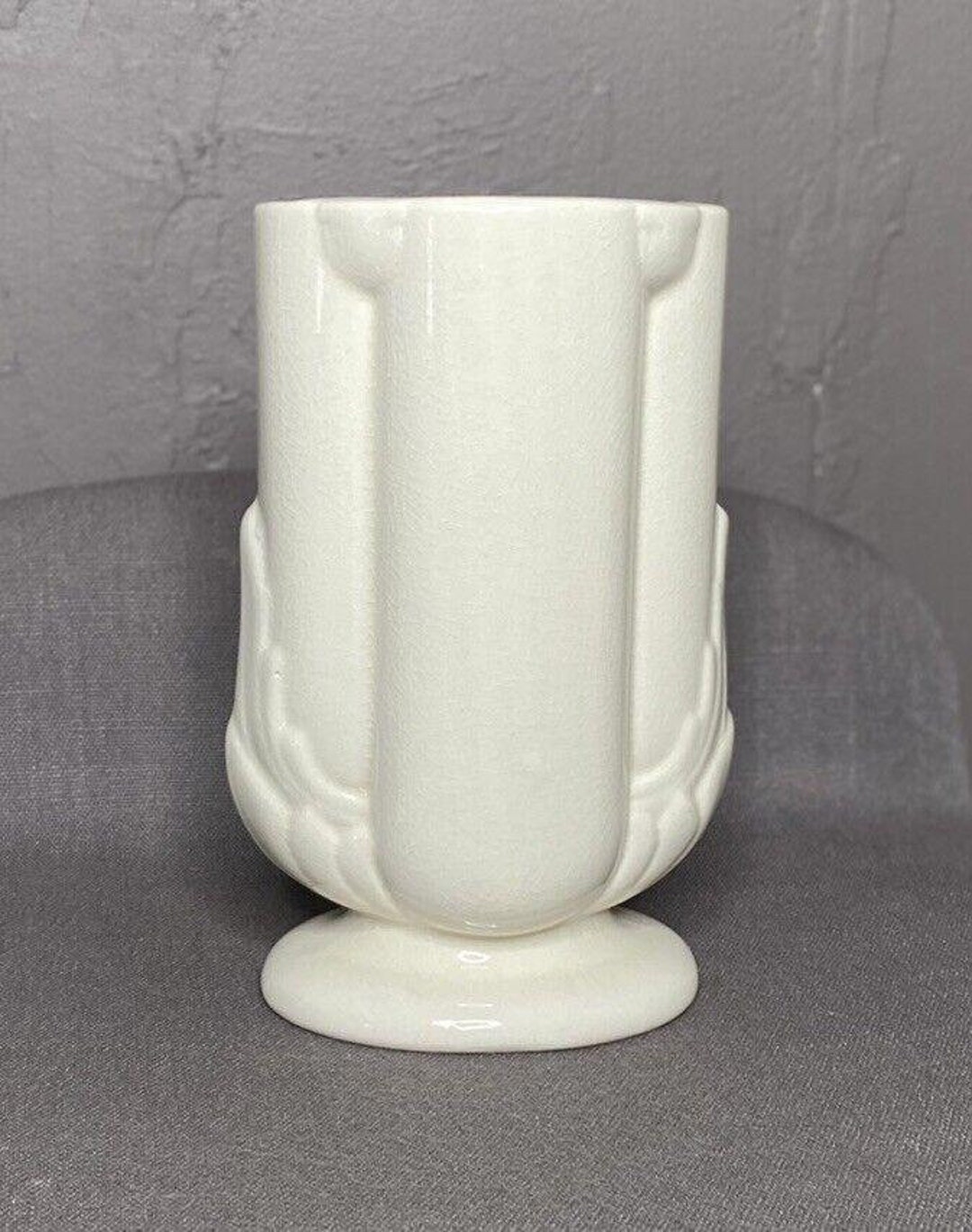 Vintage Art Deco off White Color 8x7 Vase Glazed Ceramic Pottery - Etsy