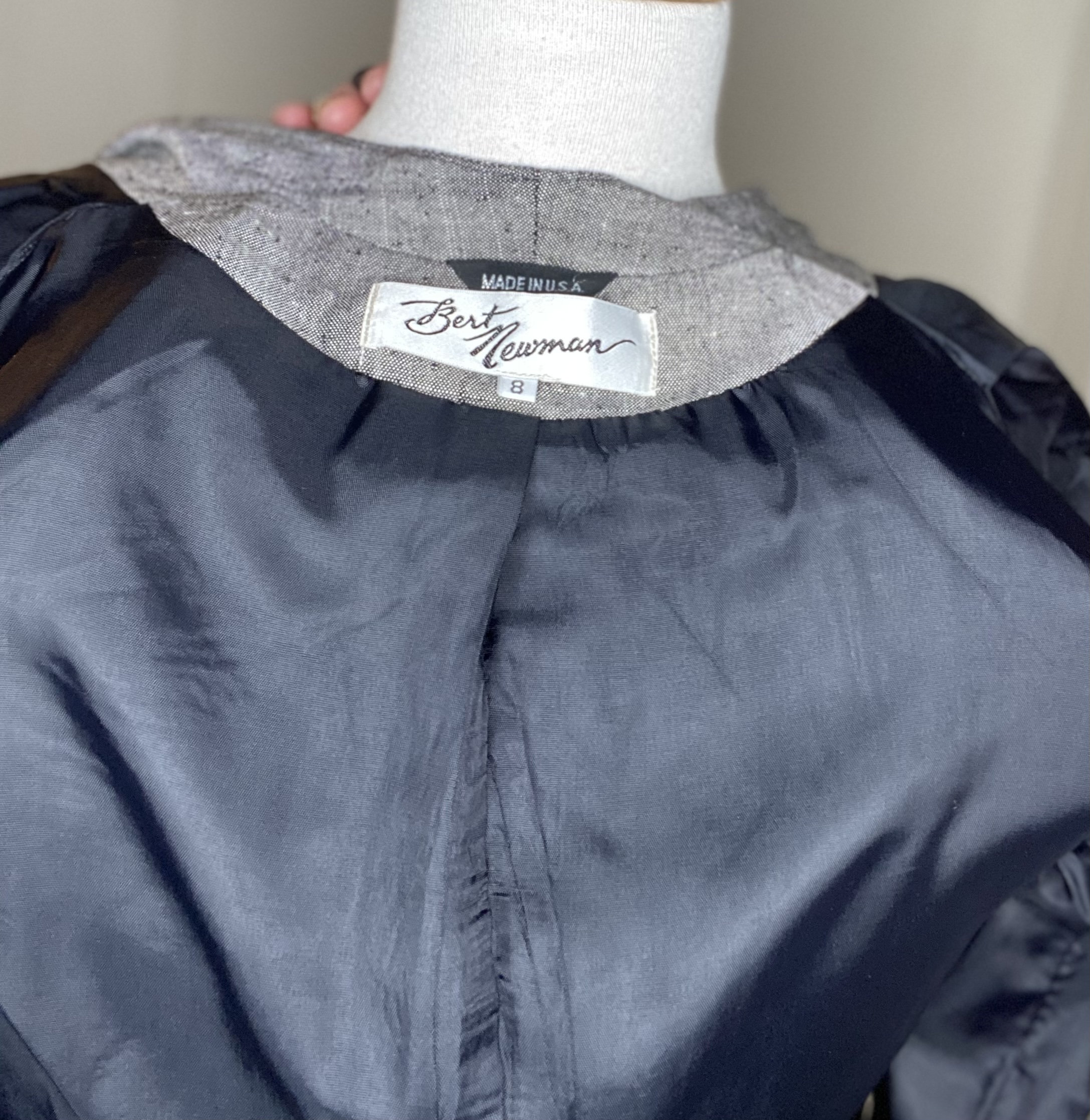 1980s Women's Bert Newman Gray 3 Button Blazer Size 8 Women's Work Suit ...