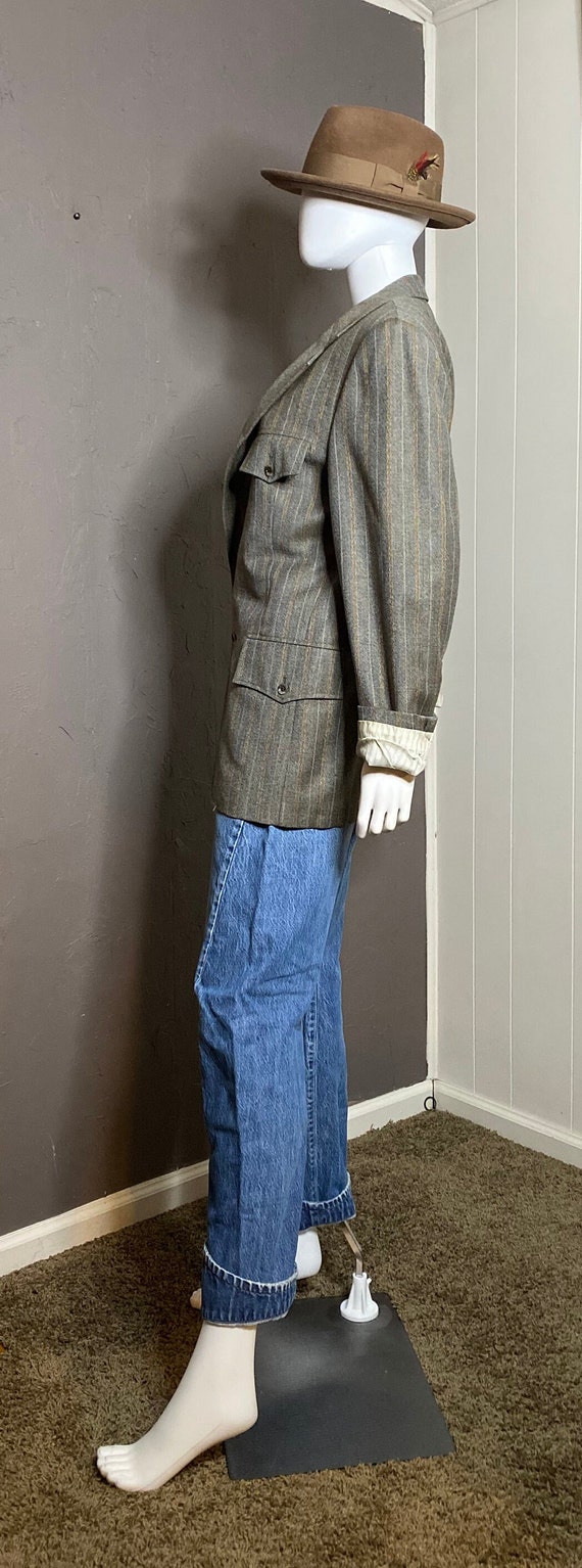 1960'sTweed Striped MOD Men’s Blazer by Sterling & Hu… - Gem