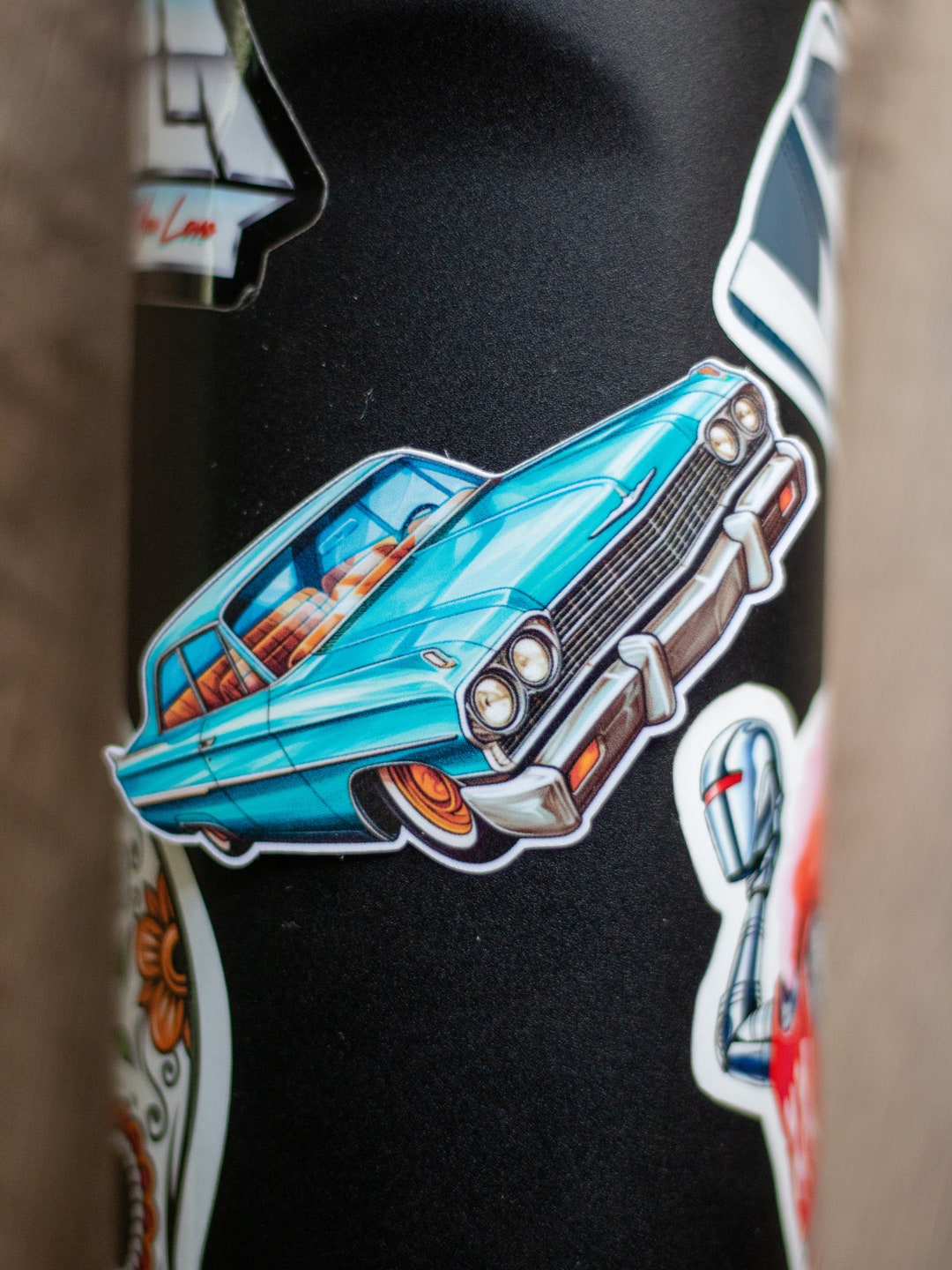 Retro Blue Lowrider Sticker Vinyl Sticker High Quality Die-cut for ...