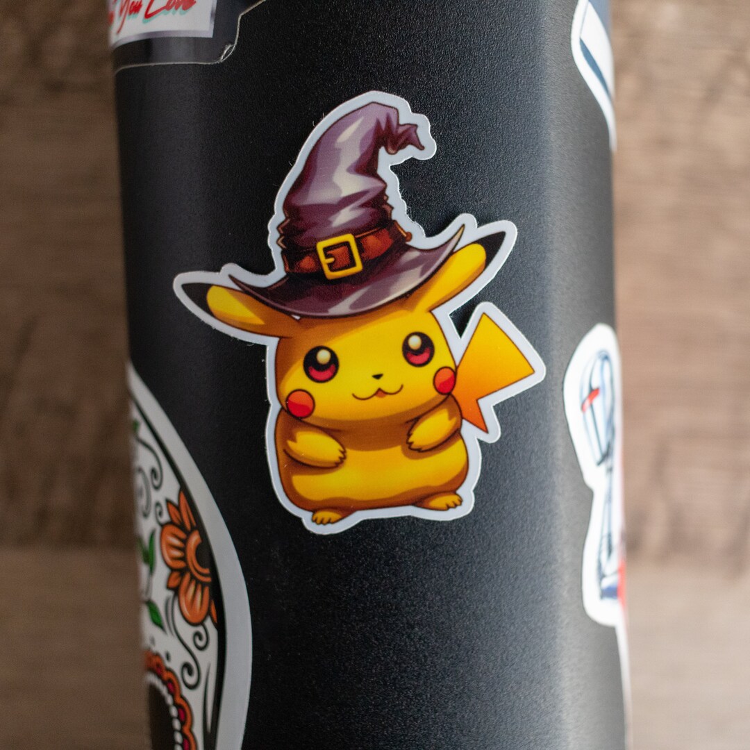 Pikachu Witch Sticker High Quality Waterproof Sticker - Etsy