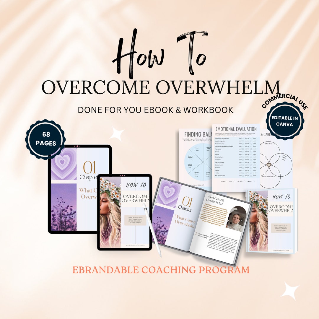 Overcome Overwhelm, Done for You Coaching Program Workbook, Ebook for ...