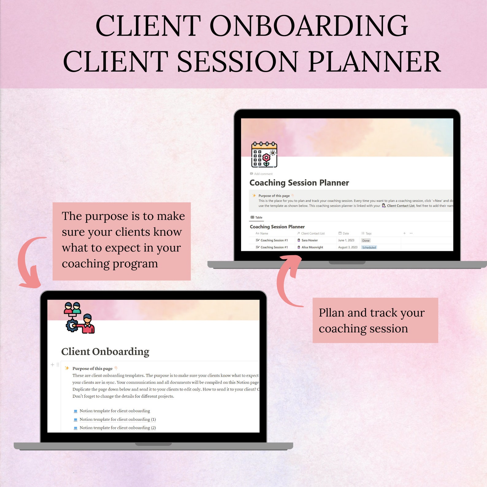 Coaching Client Portal Notion Template, Coach Client Onboarding Portal, Notion Coaching Program ...