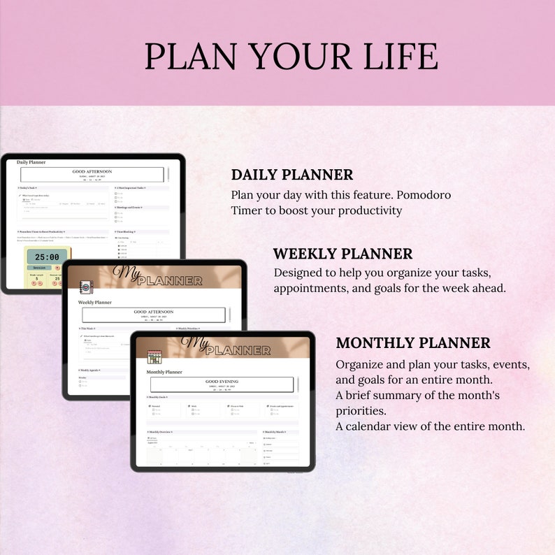 Notion Template for Goal Planner, Goal Setting and Productivity ...
