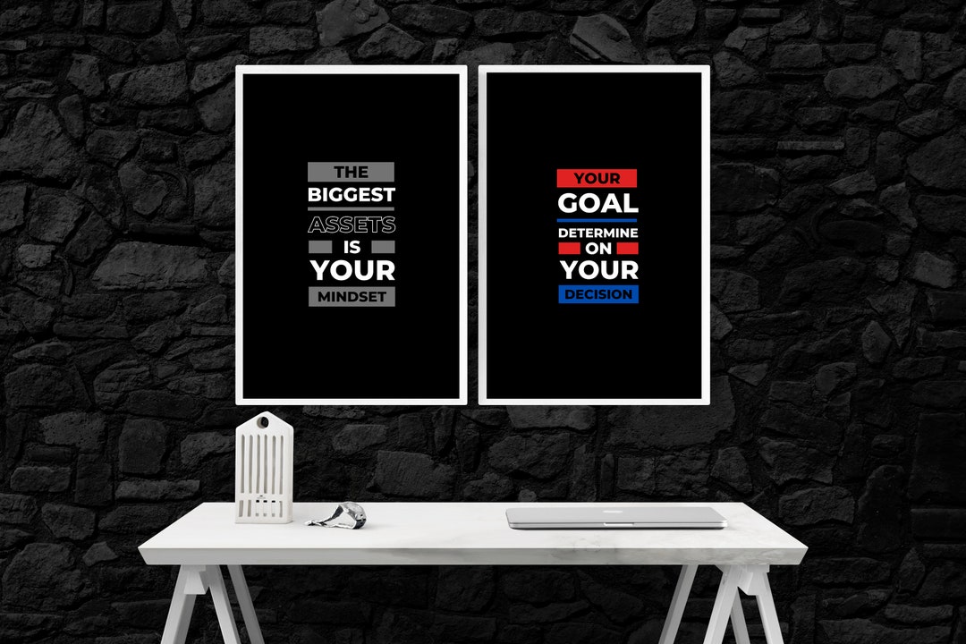 Motivational Success Quotes Digital Print - Inspirational Wall Art for ...
