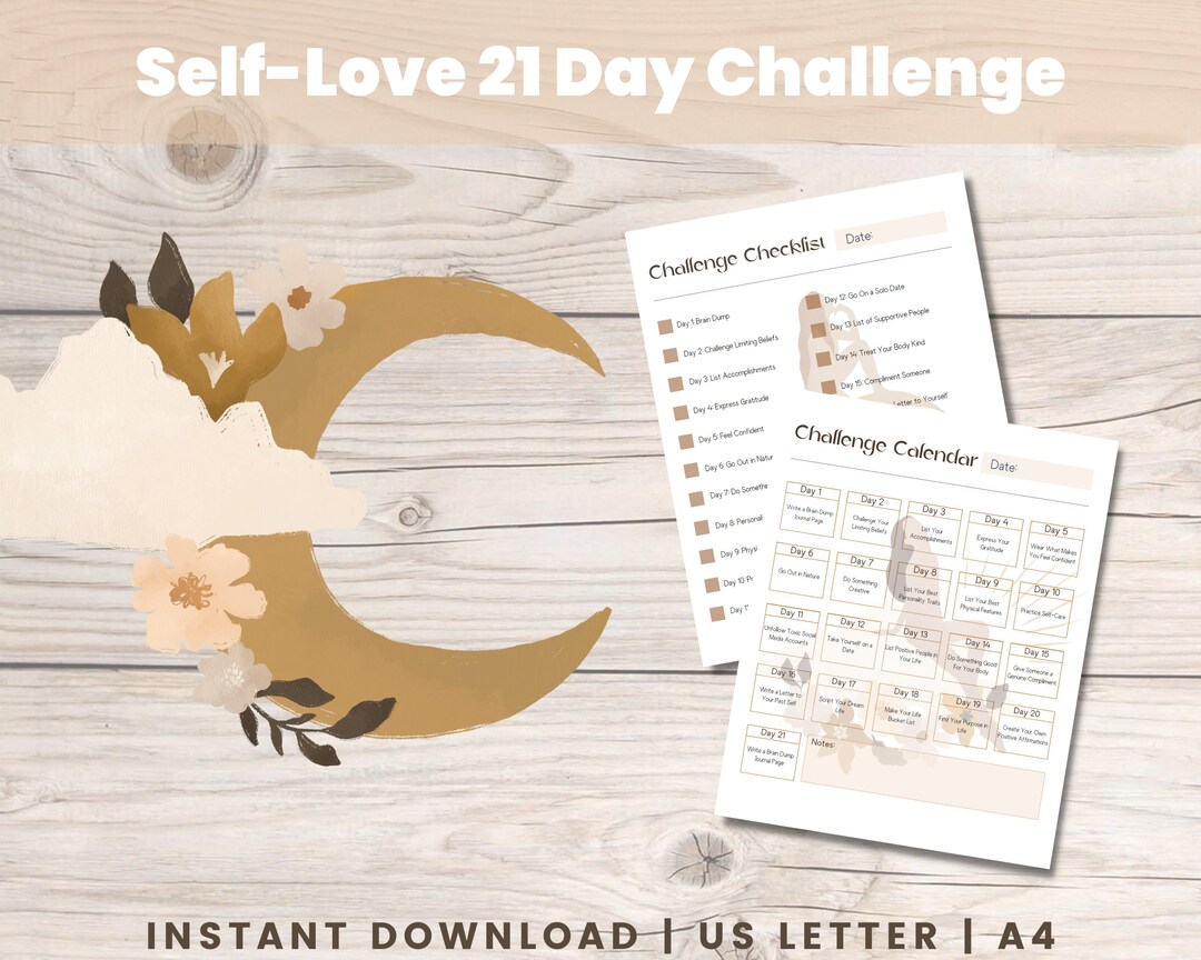 Self-love Challenge, Self-love Workbook, Self-love Journal for Women ...